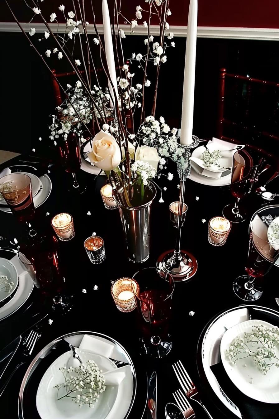 12 Timeless Black And White Table Settings For Weddings • Confetti & Roses