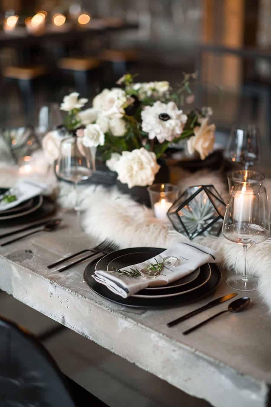 12 Timeless Black And White Table Settings For Weddings • Confetti & Roses