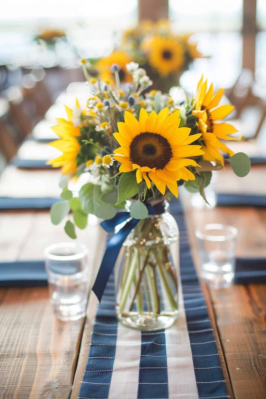14 Sunflower Centerpiece Ideas For Weddings And Events • Confetti & Roses