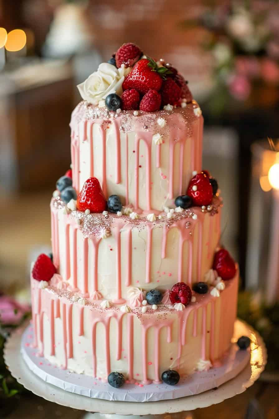 12 Beautiful Pink Wedding Cakes For Your Wedding • Confetti & Roses