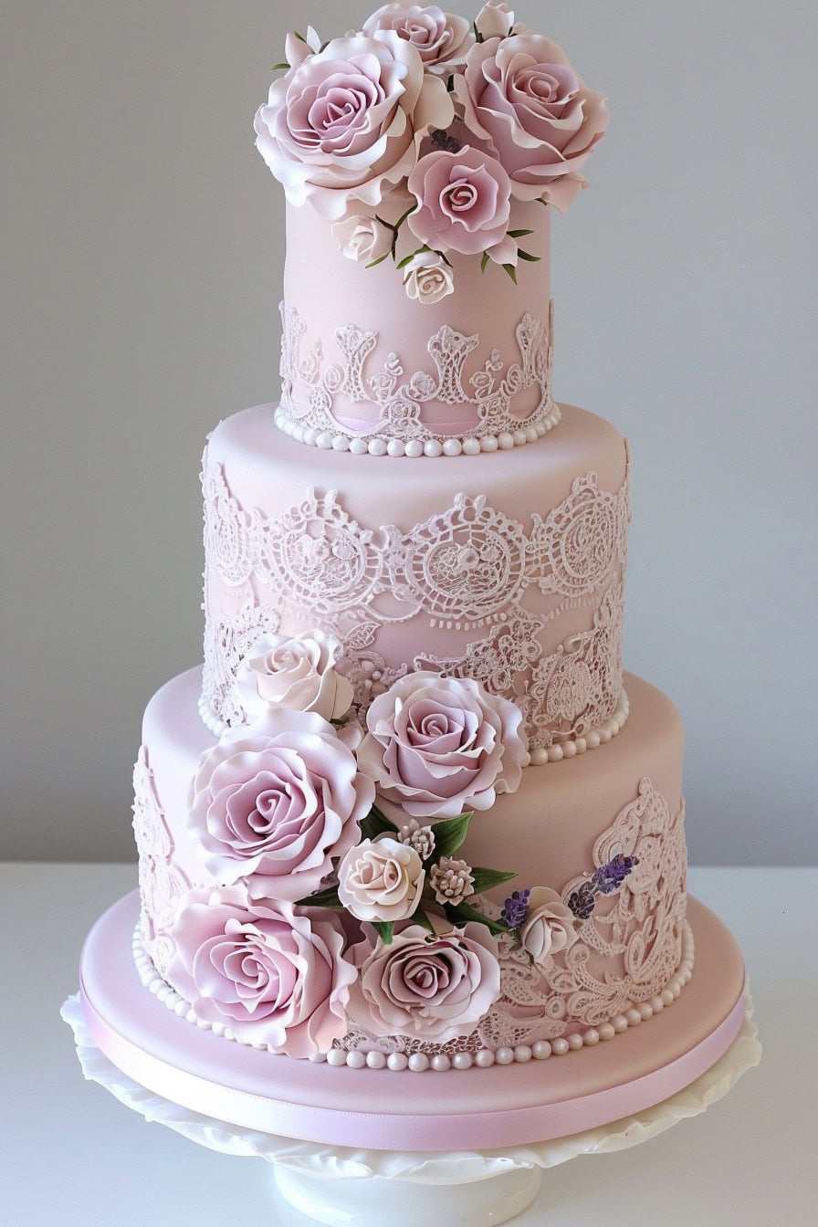12 Beautiful Pink Wedding Cakes For Your Wedding • Confetti & Roses