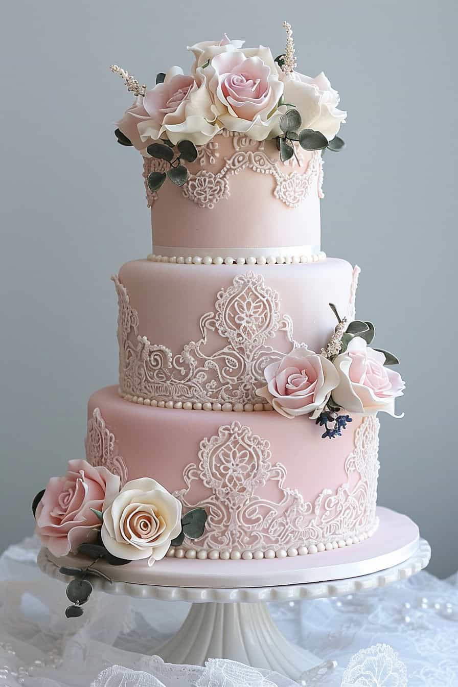 12 Beautiful Pink Wedding Cakes For Your Wedding • Confetti & Roses