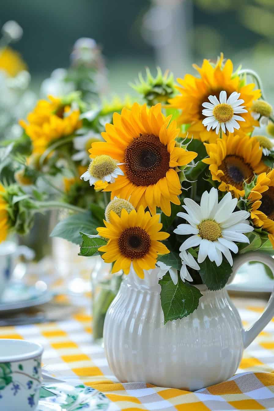 14 Sunflower Centerpiece Ideas For Weddings And Events • Confetti & Roses