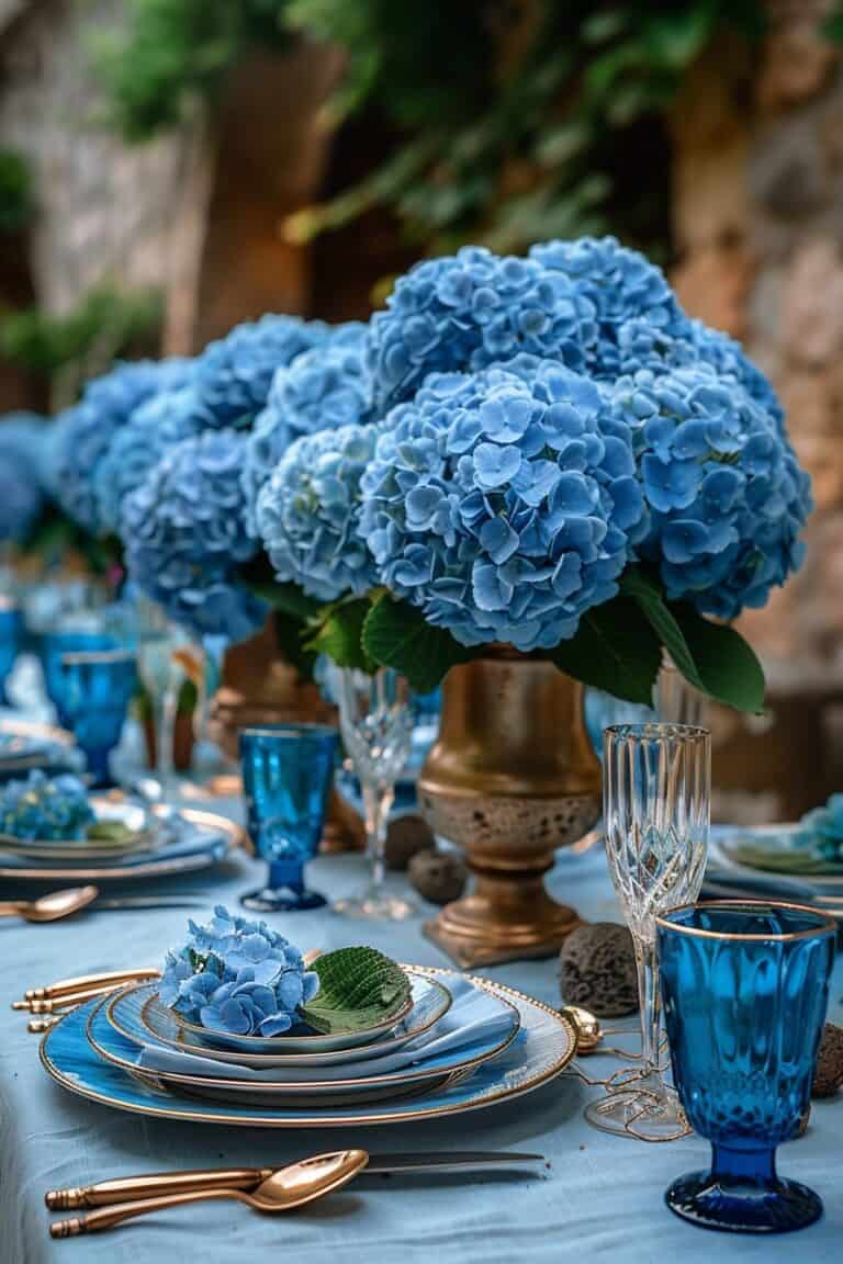 Stunning Blue Hydrangeas Wedding Ideas You Will Love • Confetti & Roses