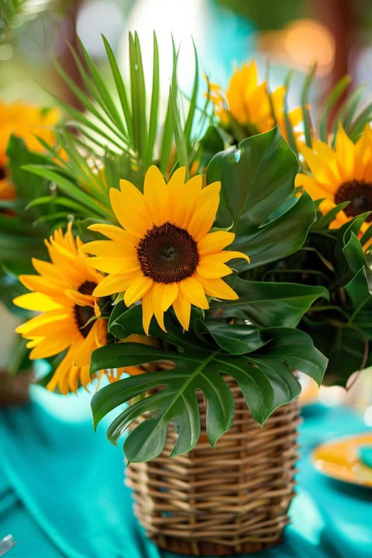 14 Sunflower Centerpiece Ideas For Weddings And Events • Confetti & Roses