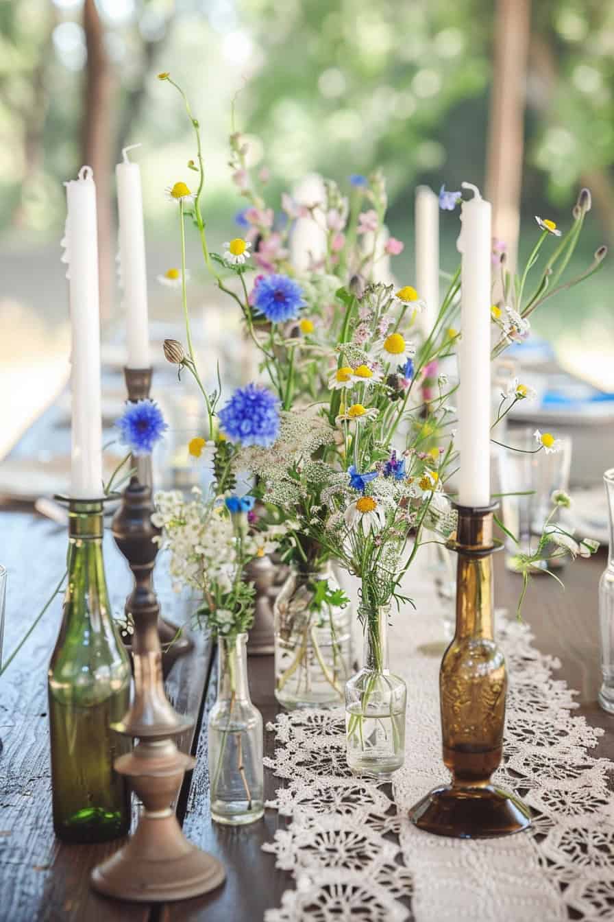 20 Beautiful Wildflower Centerpieces For Any Event • Confetti & Roses