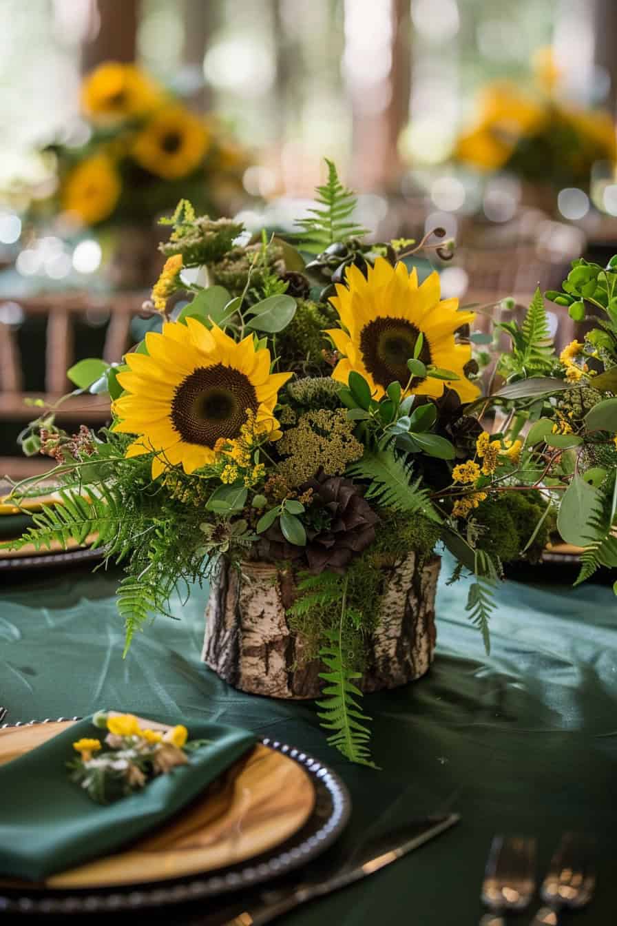 14 Sunflower Centerpiece Ideas For Weddings And Events • Confetti & Roses
