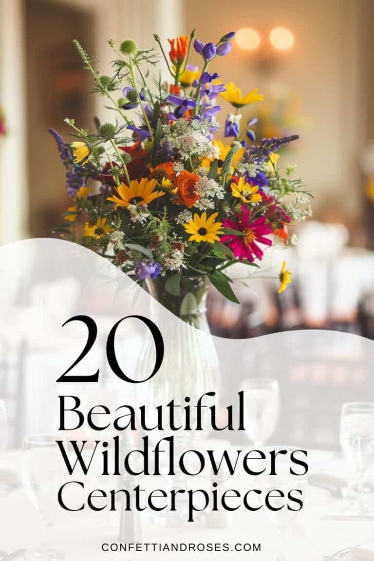 20 Beautiful Wildflower Centerpieces For Any Event • Confetti & Roses