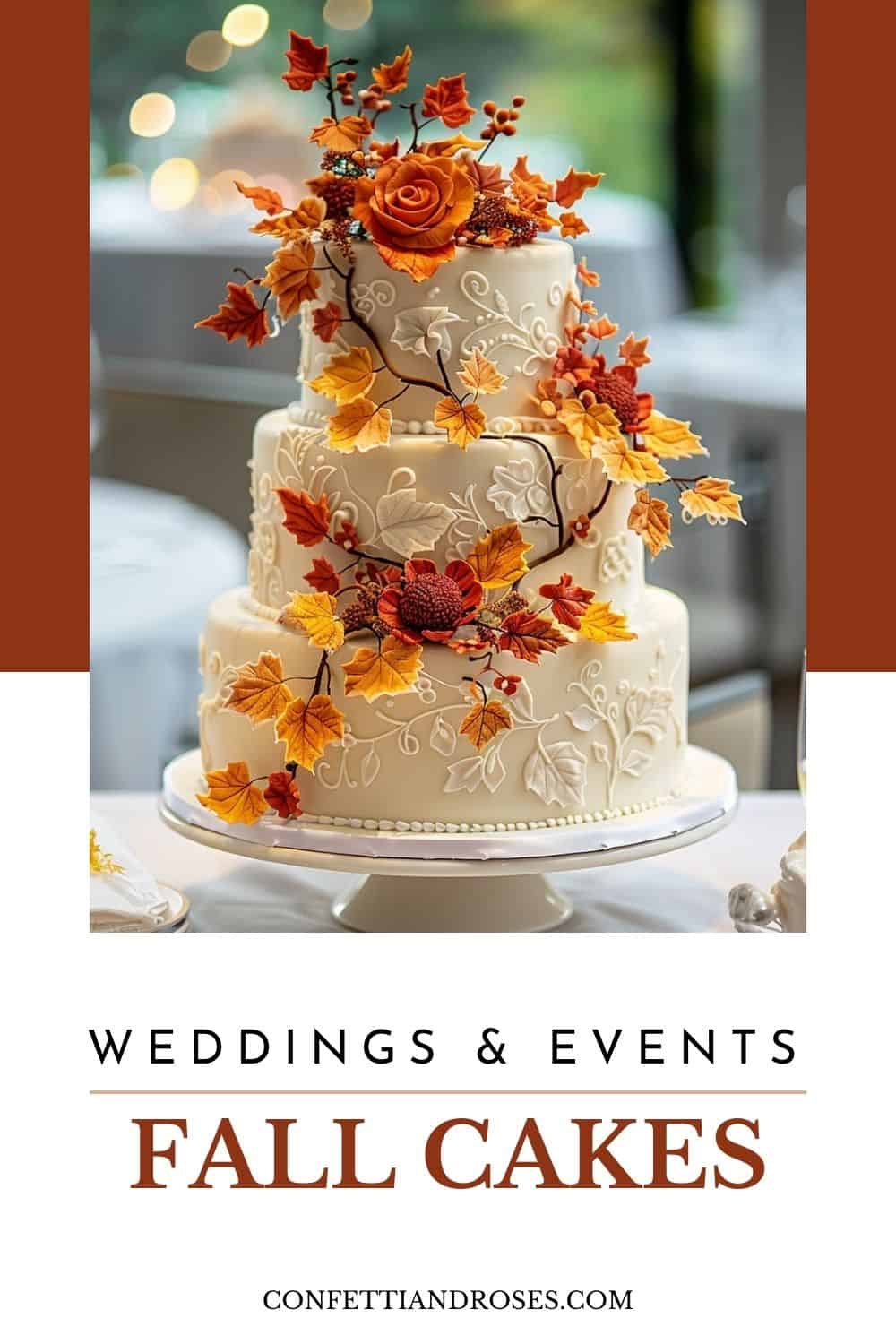 24 Seasonal Beauty: Perfect Fall Wedding Cakes • Confetti & Roses