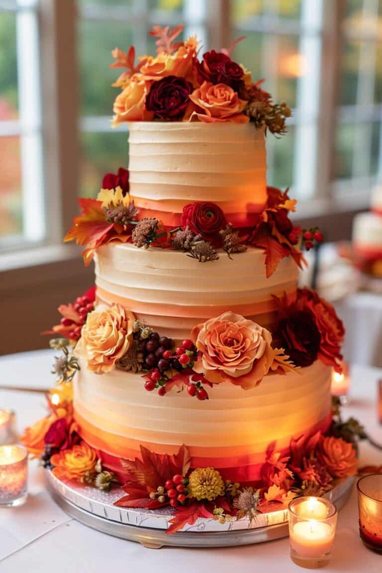 24 Seasonal Beauty: Perfect Fall Wedding Cakes • Confetti & Roses