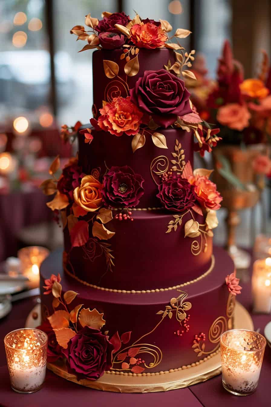 24 Seasonal Beauty: Perfect Fall Wedding Cakes • Confetti & Roses