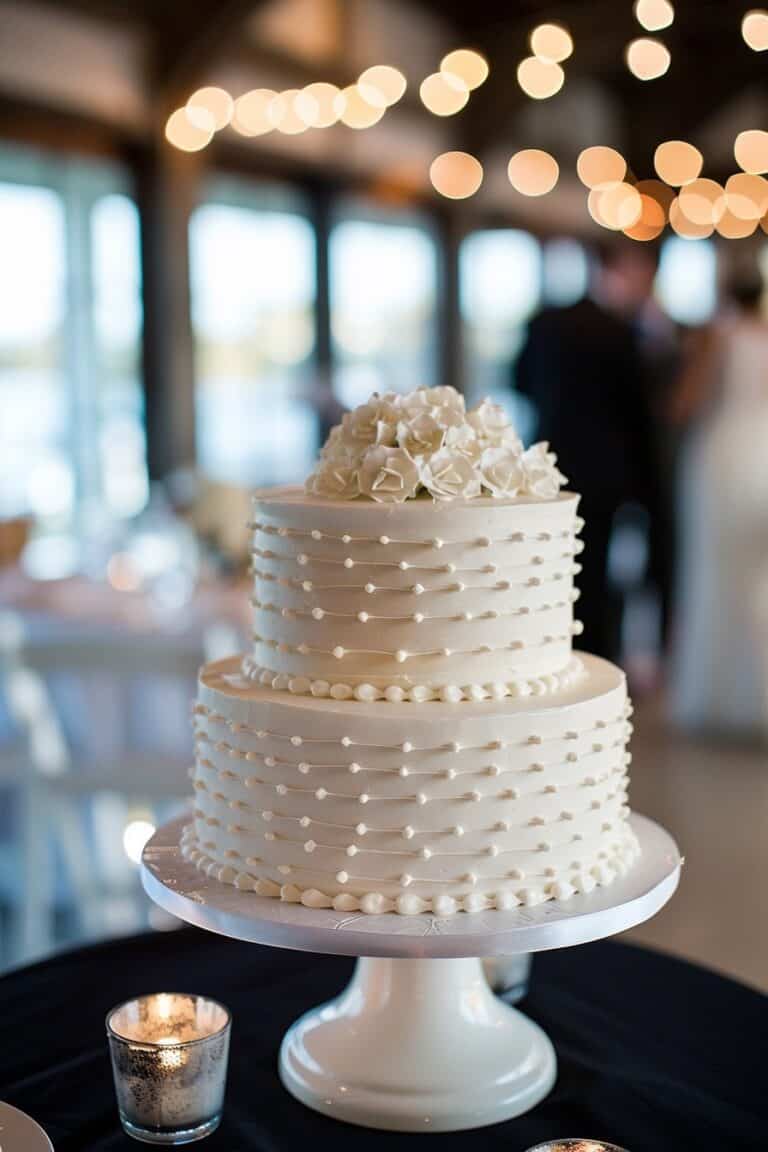 14 Beautiful Pearl Wedding Cakes For Your Wedding • Confetti & Roses