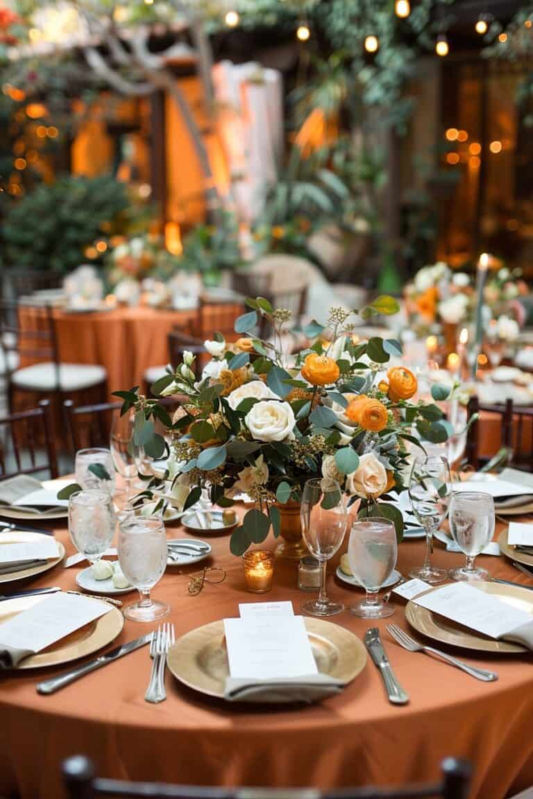 Rustic Romance: 20 Burnt Orange Wedding Ideas • Confetti & Roses
