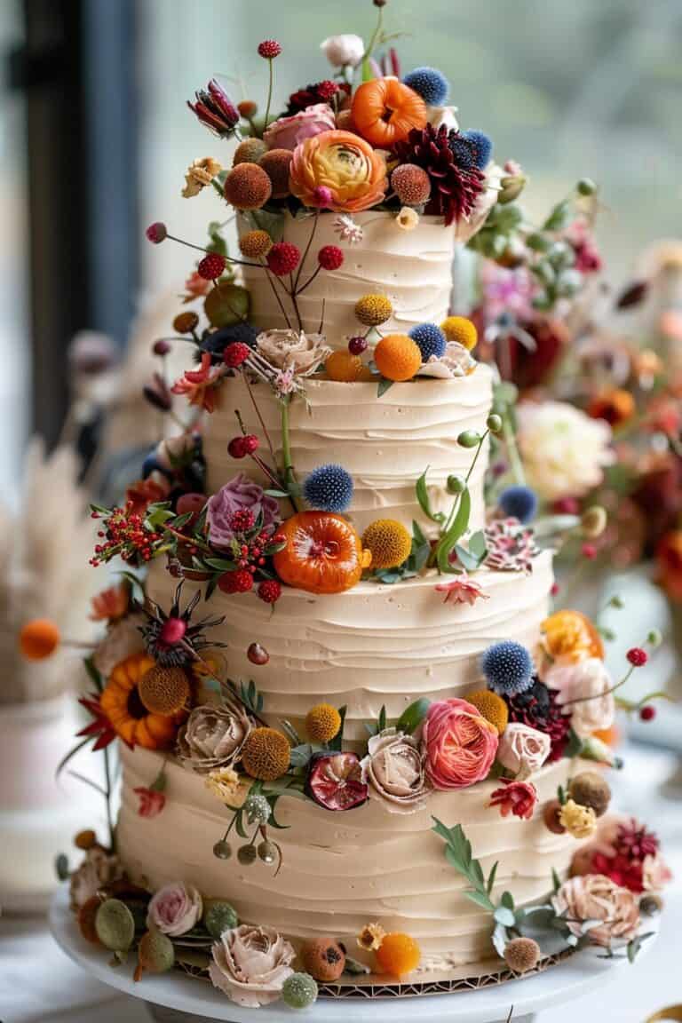 24 Seasonal Beauty: Perfect Fall Wedding Cakes • Confetti & Roses