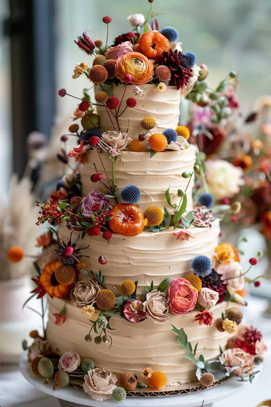 24 Seasonal Beauty: Perfect Fall Wedding Cakes • Confetti & Roses