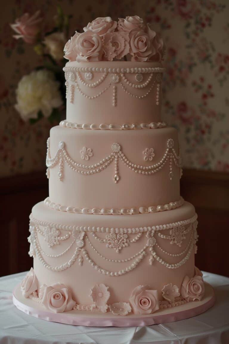 14 Beautiful Pearl Wedding Cakes For Your Wedding • Confetti & Roses