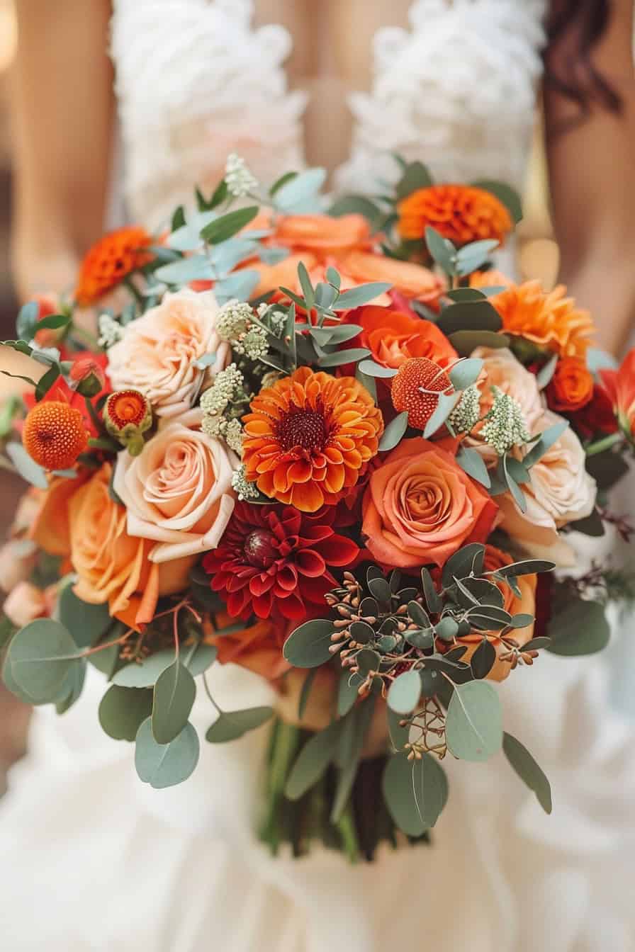 Rustic Romance: 20 Burnt Orange Wedding Ideas • Confetti & Roses
