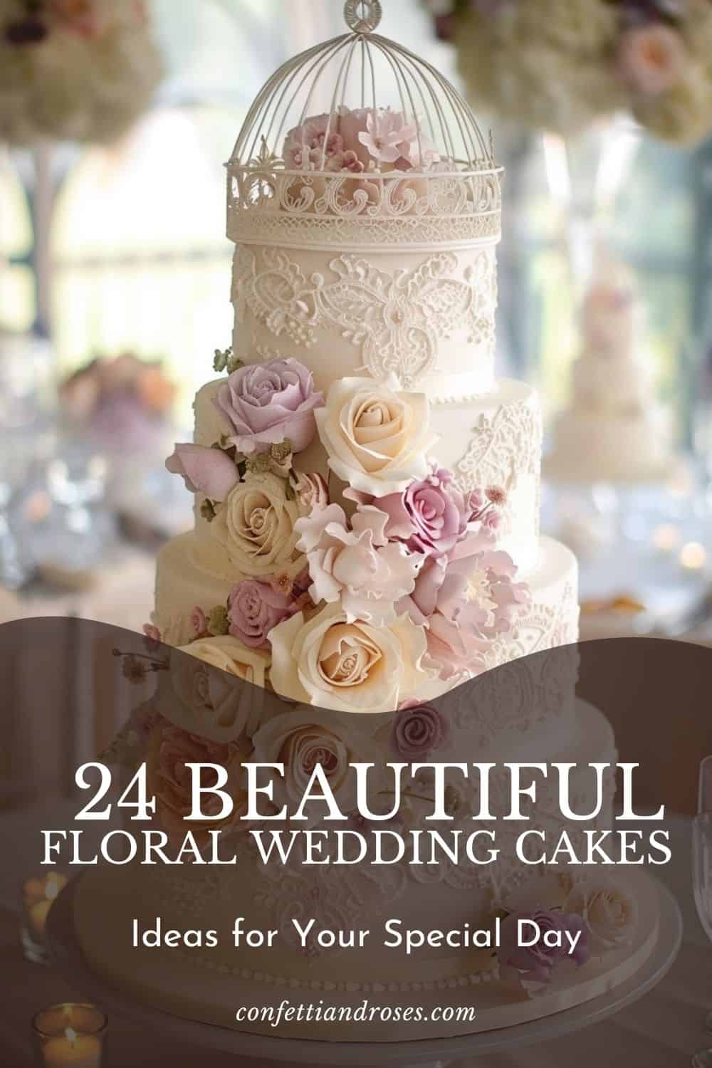 24 Beautiful Floral Wedding Cakes For Your Wedding • Confetti & Roses