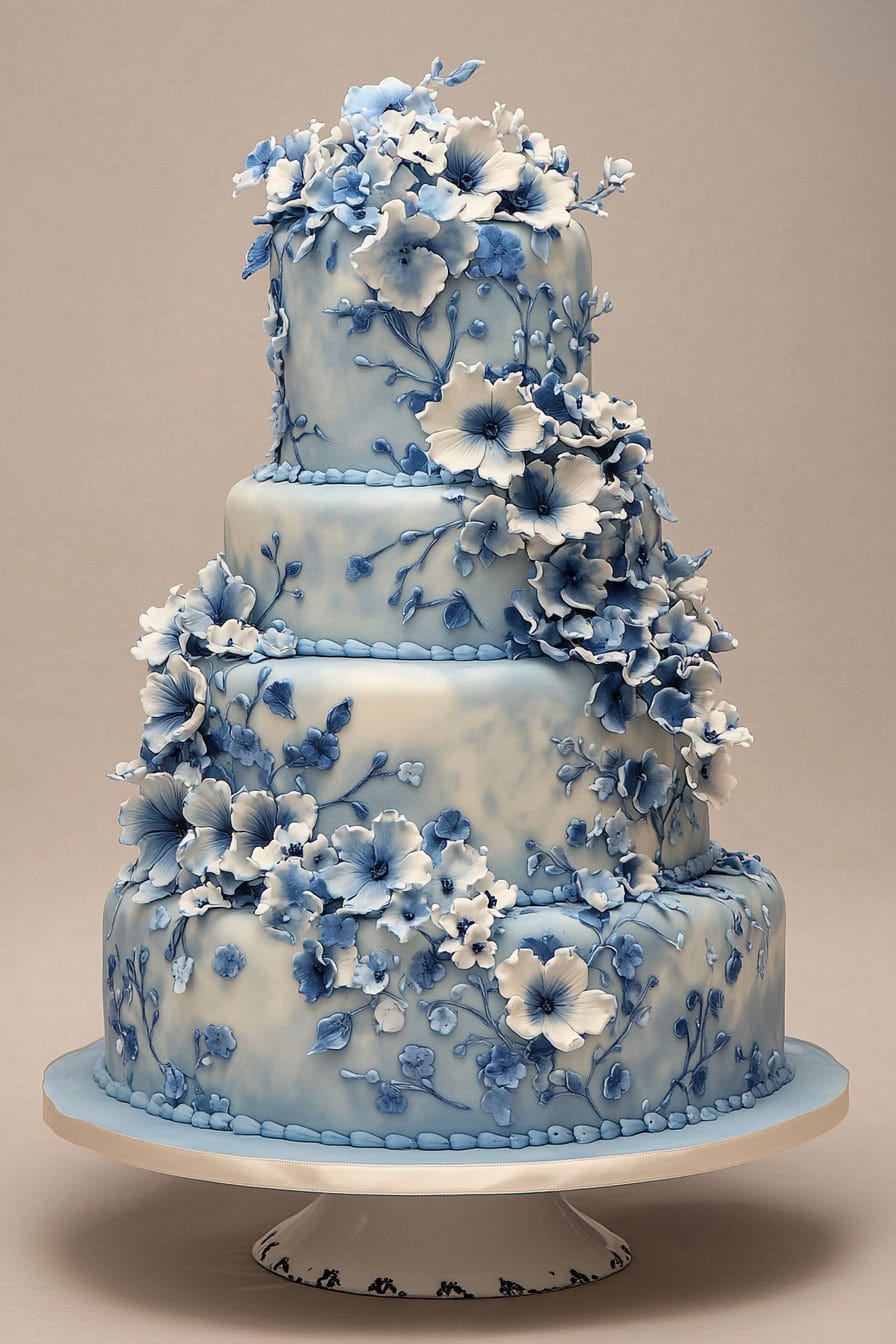 Discover Your Dream Blue Wedding Cake: 24 Stunning Designs • Confetti ...