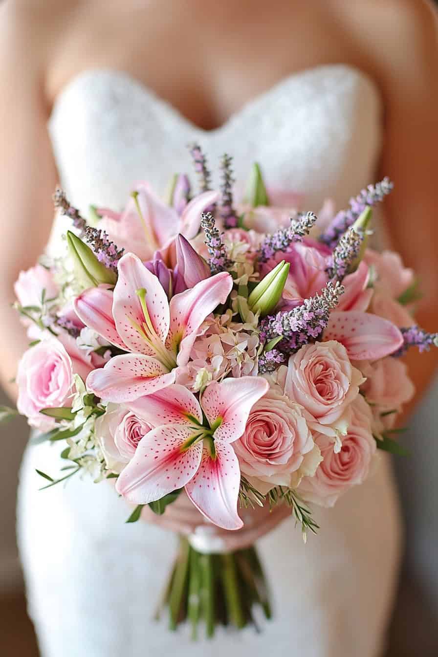 30 Beautiful Lily Bouquets For Your Big Day • Confetti & Roses