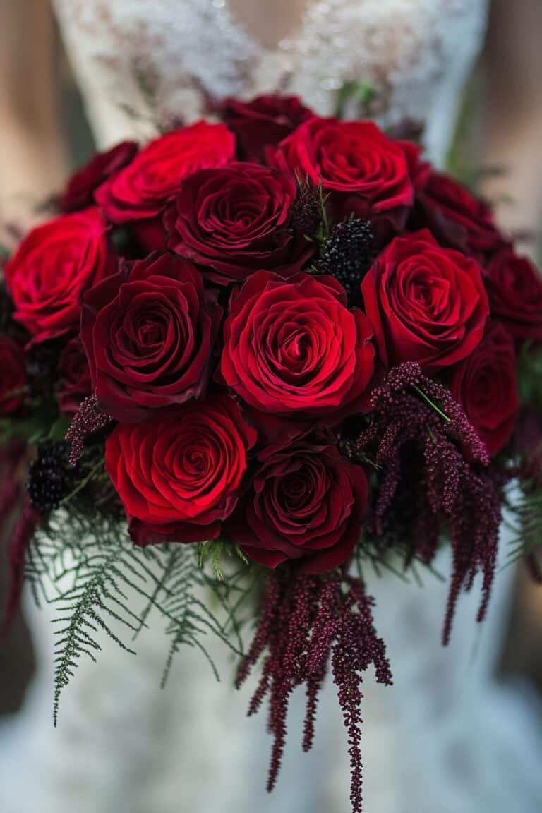 20 Timeless Red Rose Wedding Bouquets • Confetti & Roses