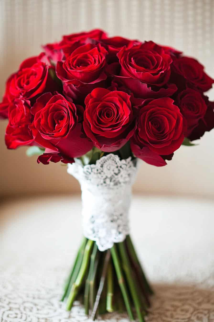 20 Timeless Red Rose Wedding Bouquets • Confetti & Roses