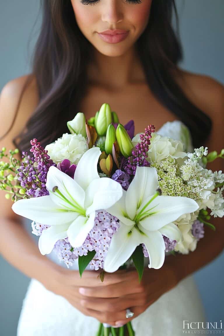 30 Beautiful Lily Bouquets For Your Big Day • Confetti & Roses