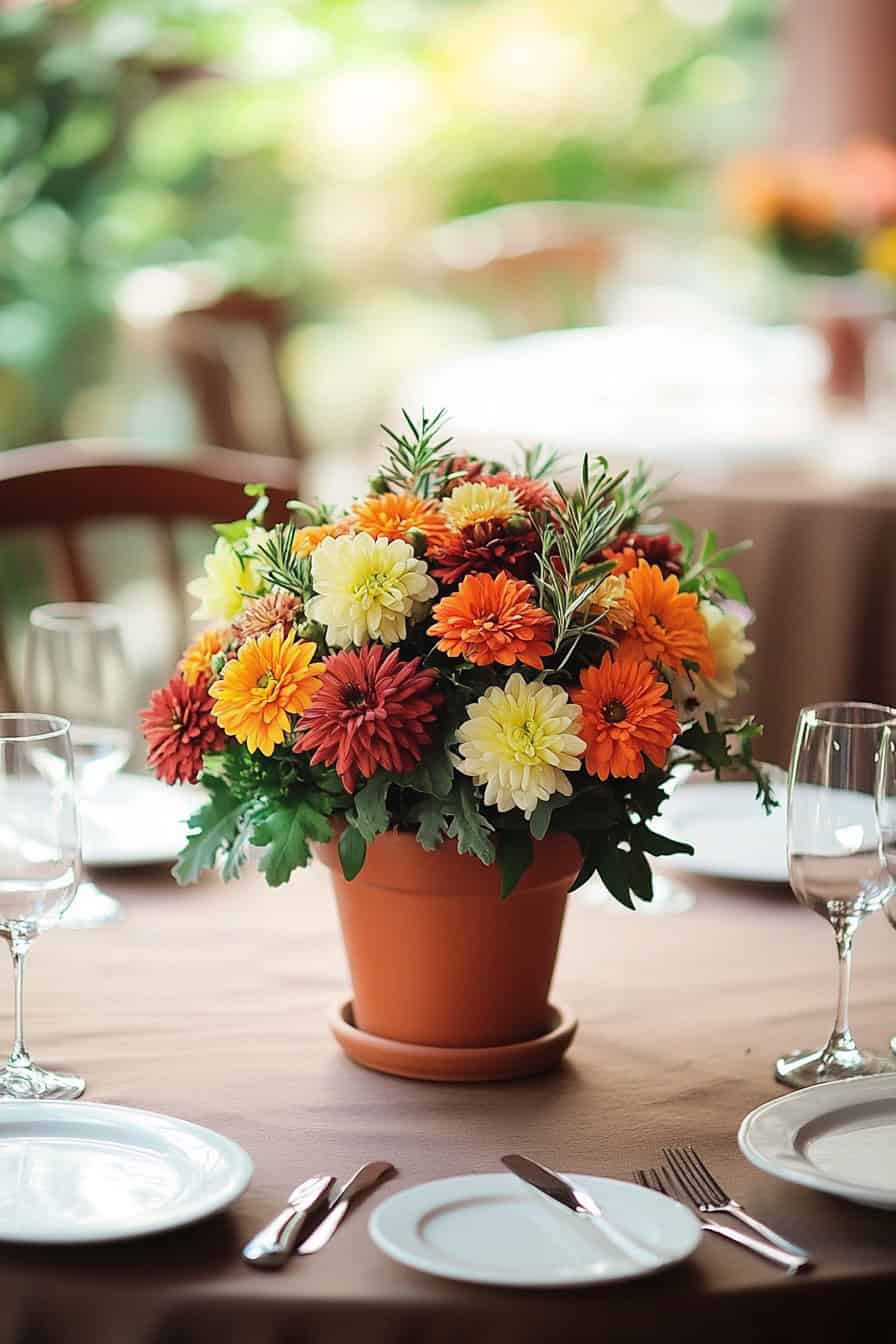 12 Beautiful Mum Centerpieces For Your Wedding • Confetti & Roses