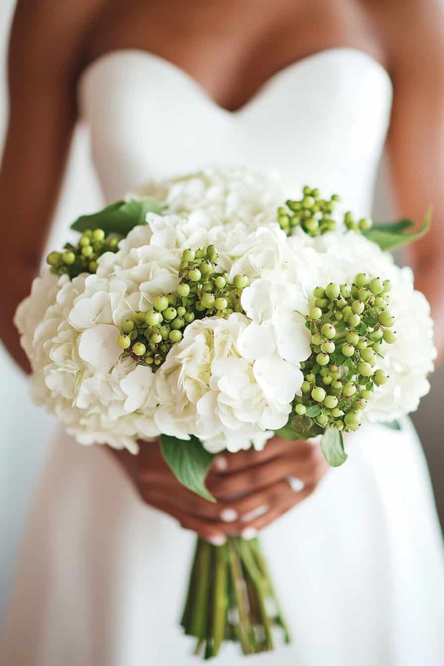 24 Beautiful Hydrangea Bouquets For Your Big Day • Confetti & Roses