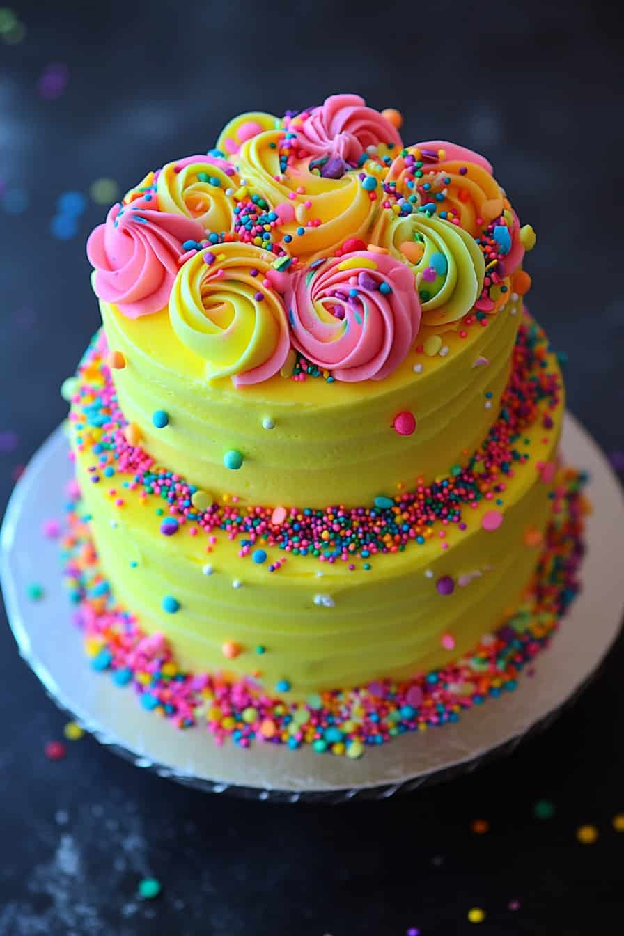 18 Creative Neon Cake Ideas For Your Next Party • Confetti & Roses