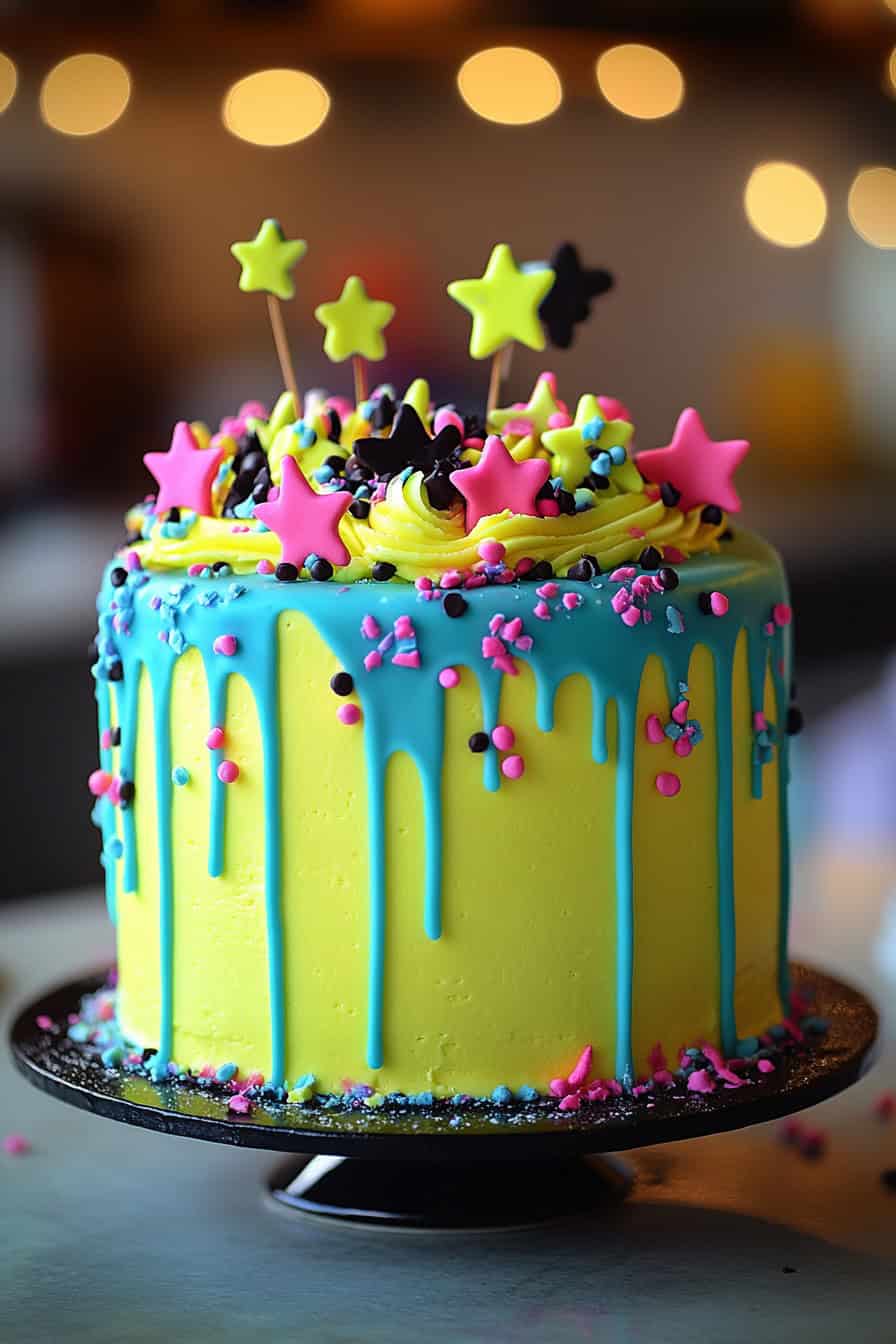 18 Creative Neon Cake Ideas For Your Next Party • Confetti & Roses