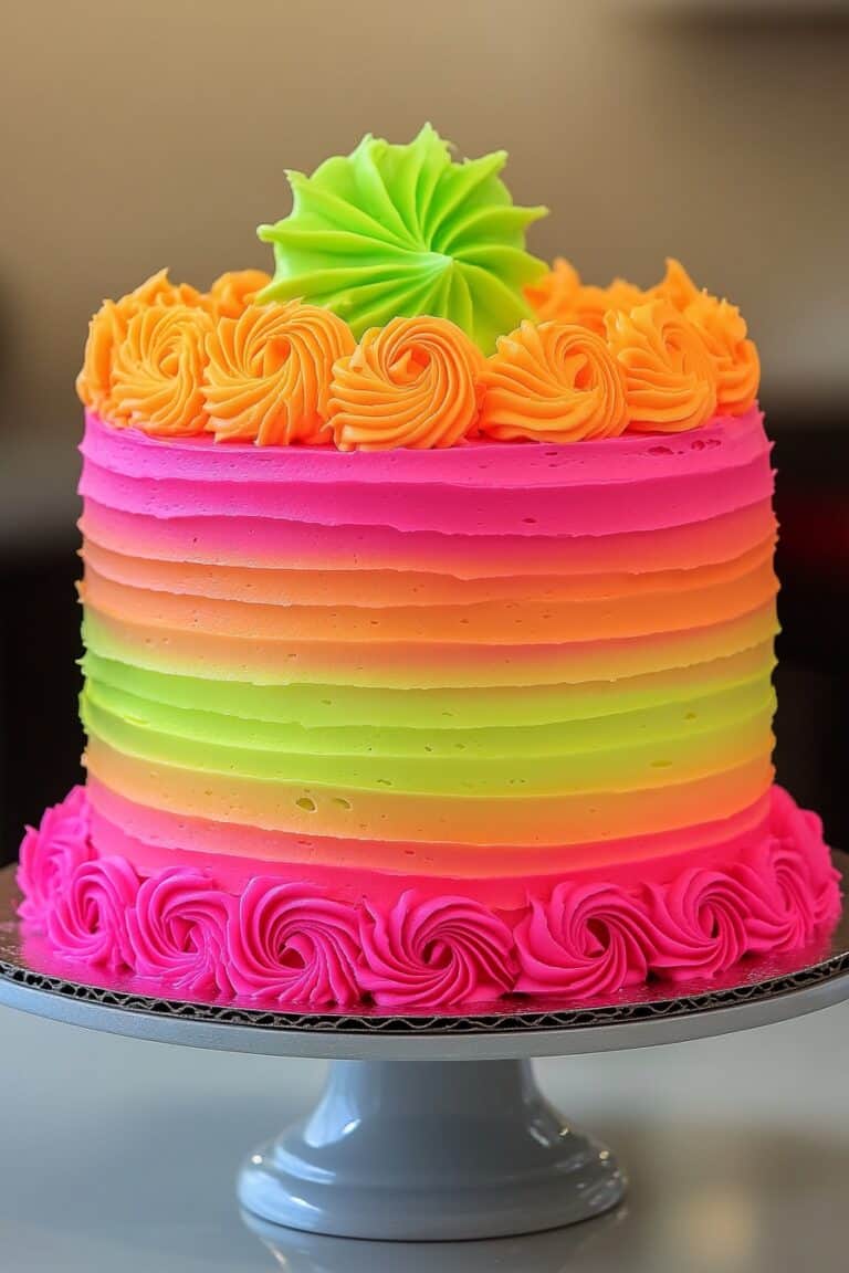 18 Creative Neon Cake Ideas For Your Next Party • Confetti & Roses