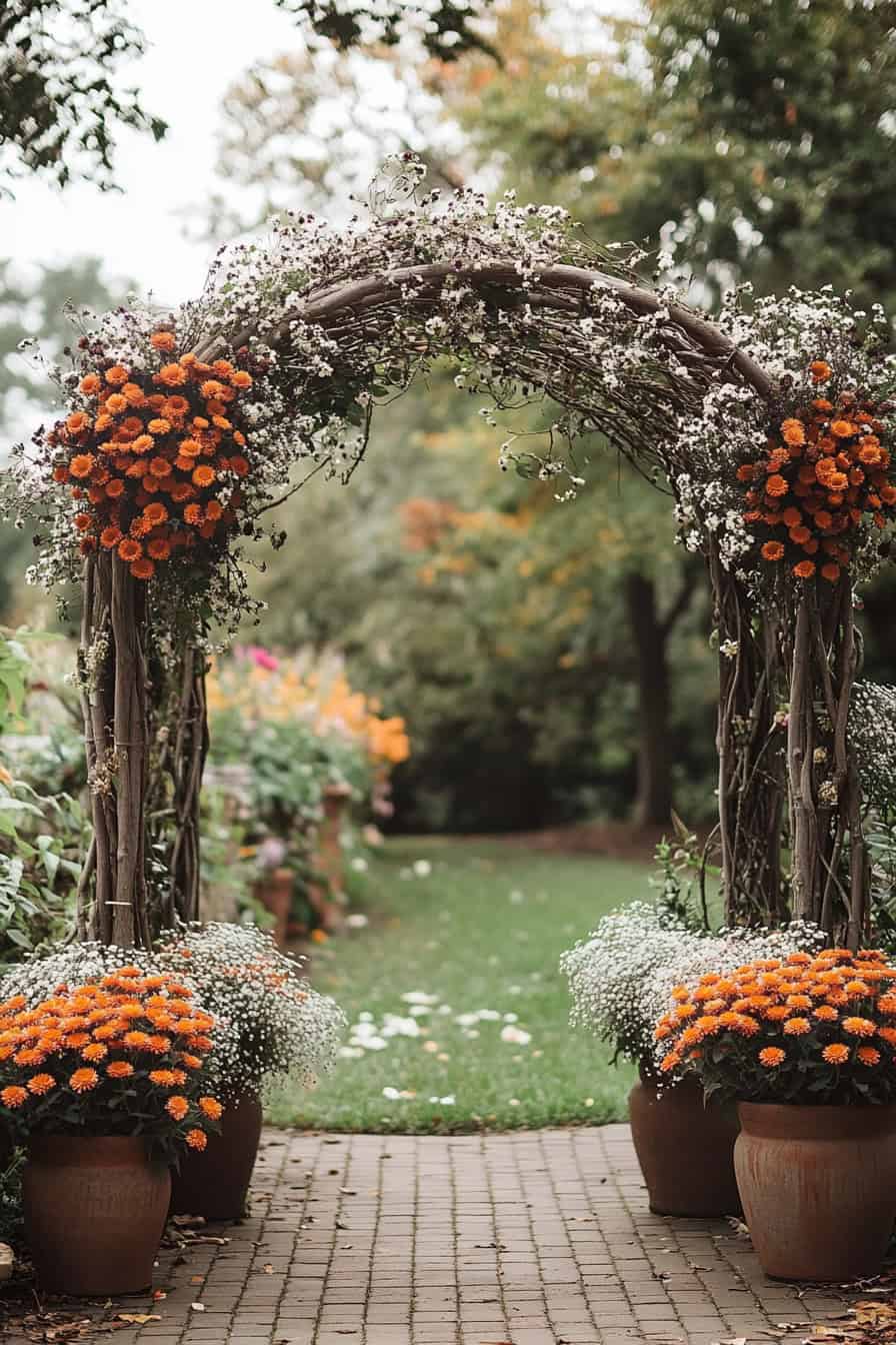 9 Creative Ways To Use Potted Mums In Your Wedding • Confetti & Roses