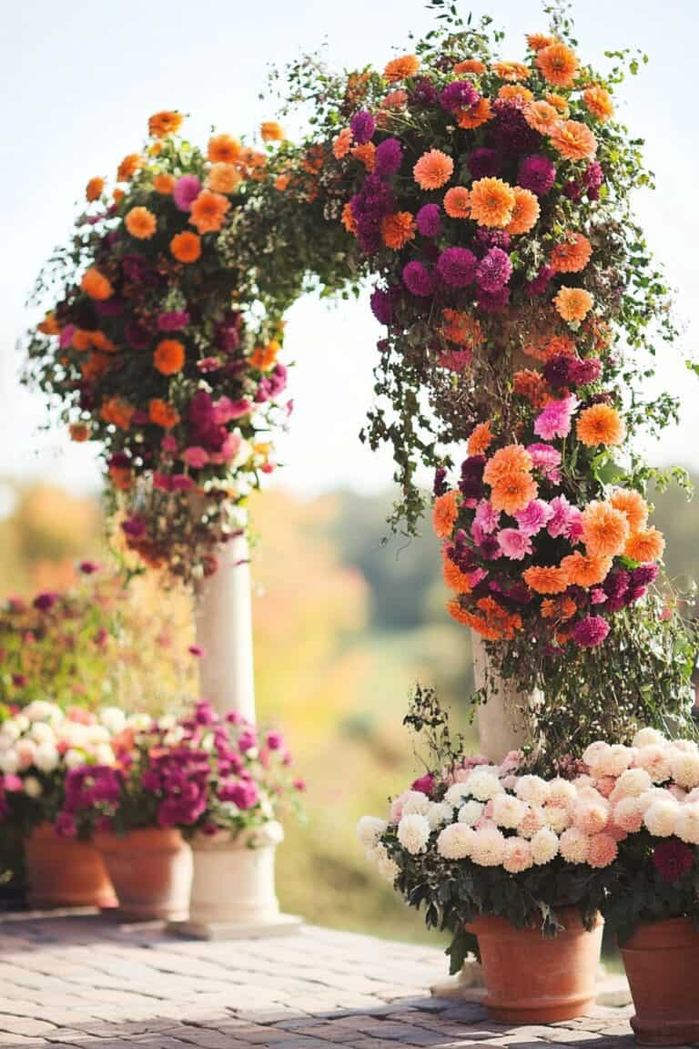 9 Creative Ways To Use Potted Mums In Your Wedding • Confetti & Roses