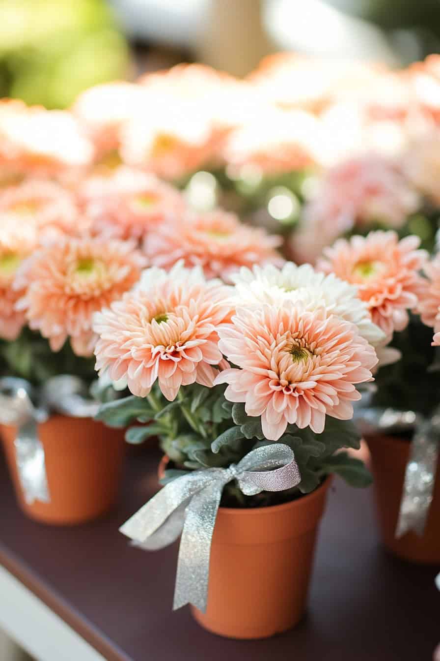 9 Creative Ways To Use Potted Mums In Your Wedding • Confetti & Roses