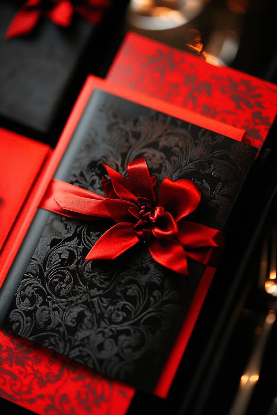 Embracing Elegance: 25 Stunning Ideas For A Black And Red Wedding ...