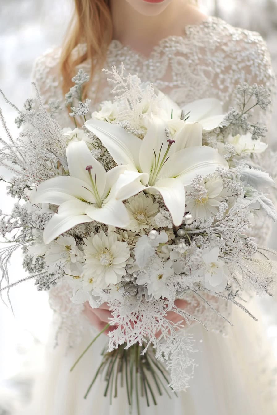 30 Beautiful Lily Bouquets For Your Big Day • Confetti & Roses