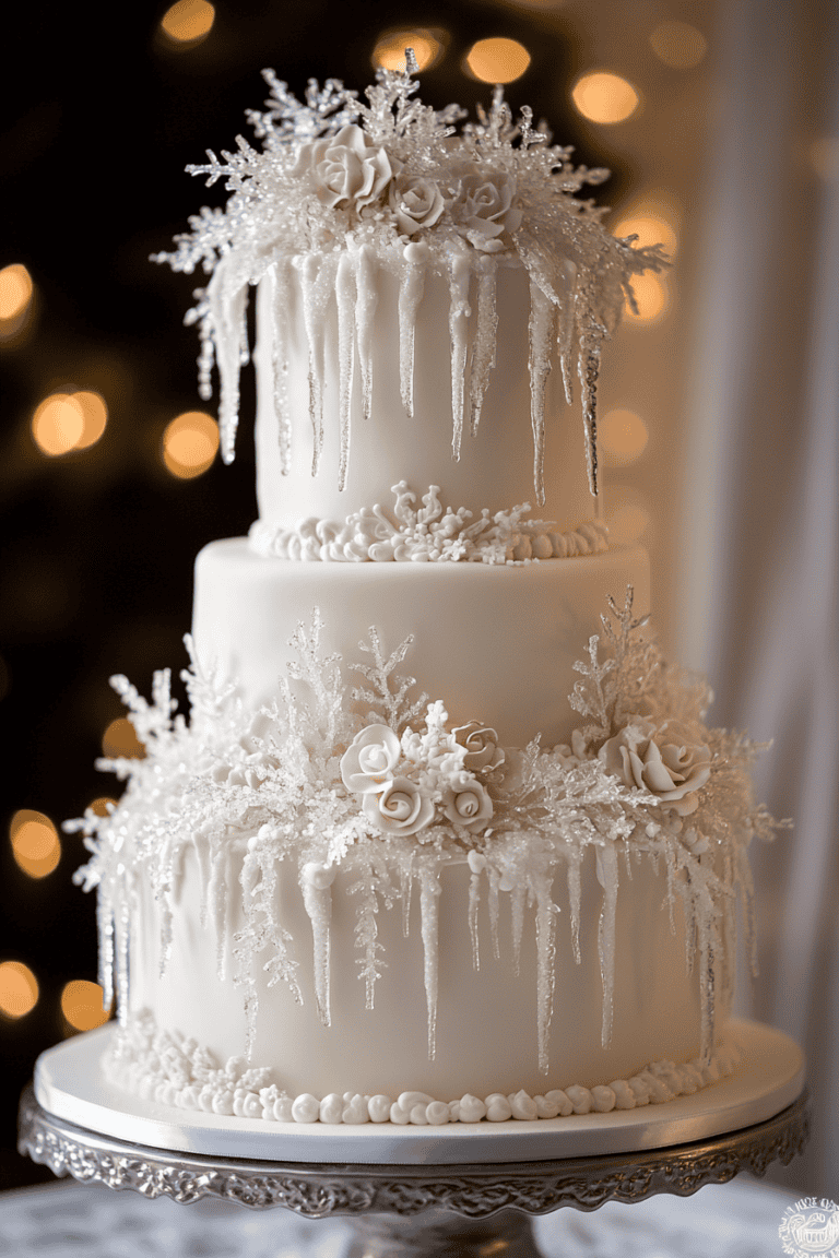 Deck The Halls With 25 Christmas Wedding Cakes • Confetti & Roses