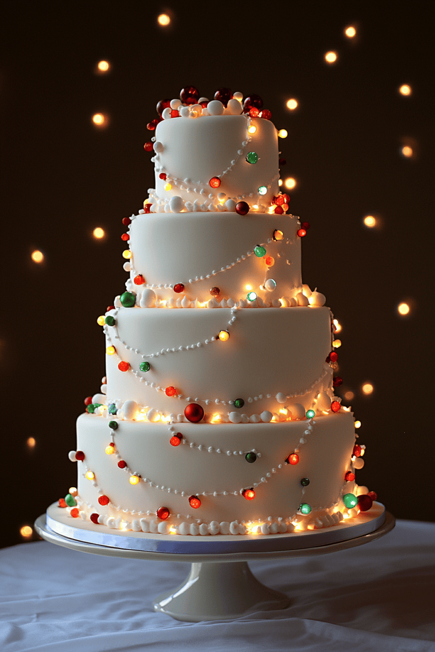 Deck The Halls With 25 Christmas Wedding Cakes • Confetti & Roses
