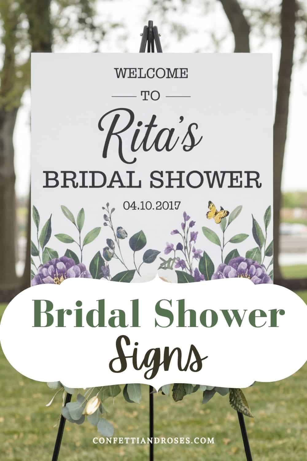 24 Stunning Ideas For Bridal Shower Signs • Confetti & Roses