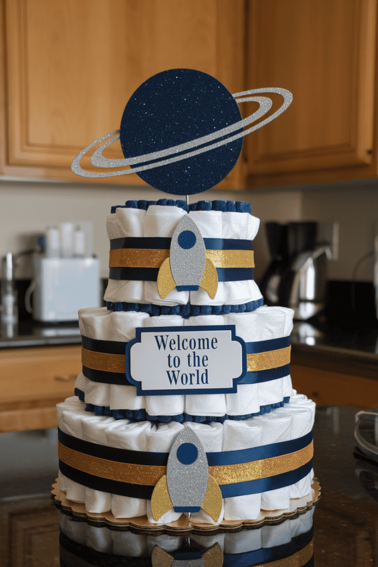 10 Creative Diaper Cake Ideas & Themes For Your Baby Shower • Confetti ...