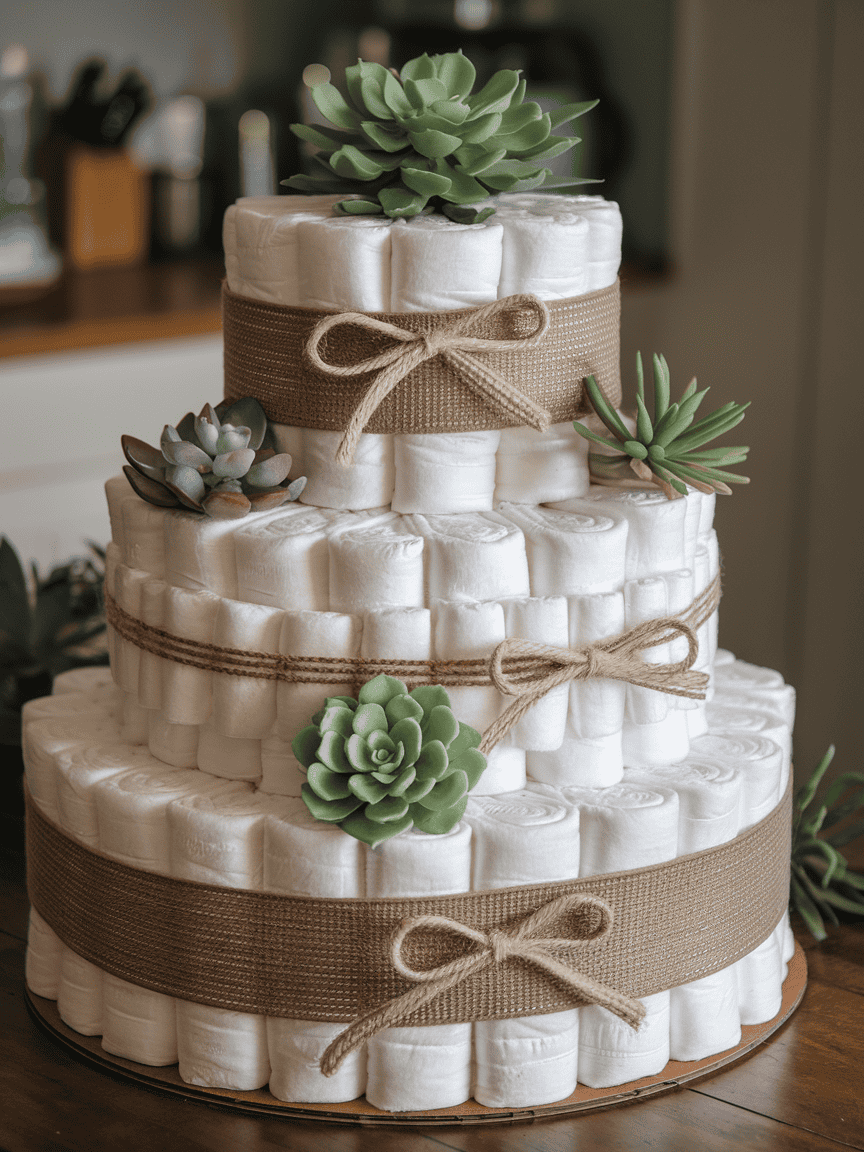 10 Creative Diaper Cake Ideas & Themes For Your Baby Shower • Confetti ...