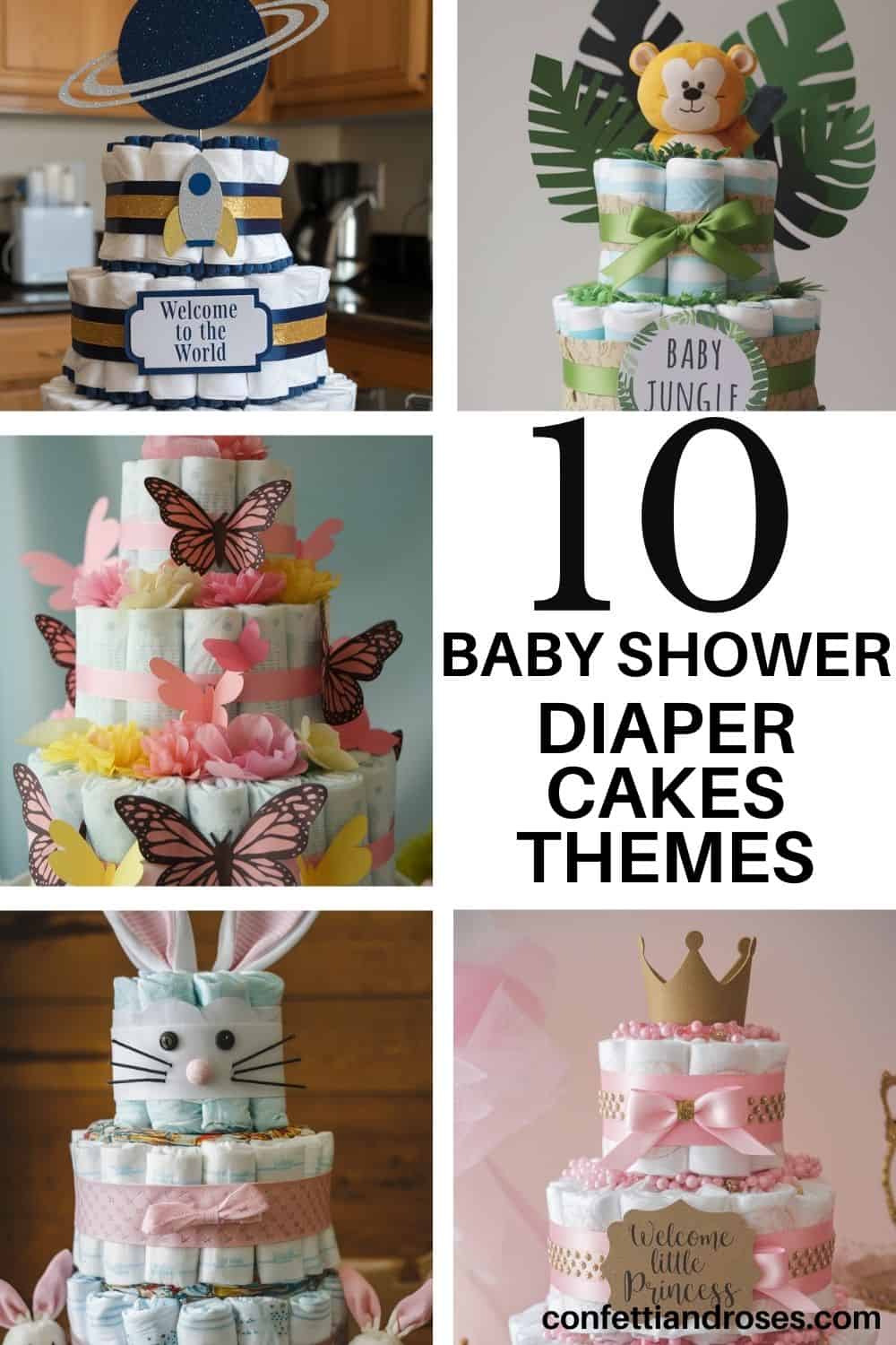 10 Creative Diaper Cake Ideas & Themes For Your Baby Shower • Confetti ...