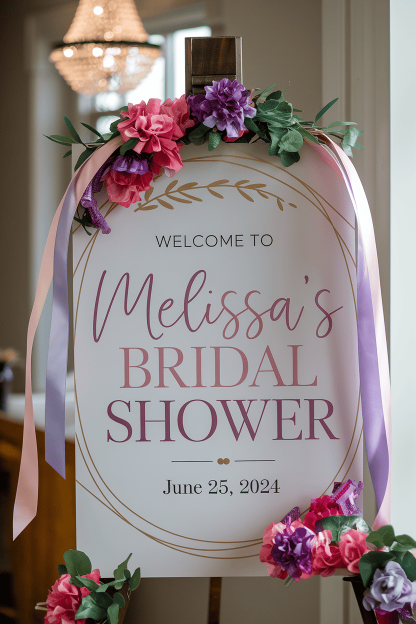 24 Stunning Ideas For Bridal Shower Signs • Confetti & Roses
