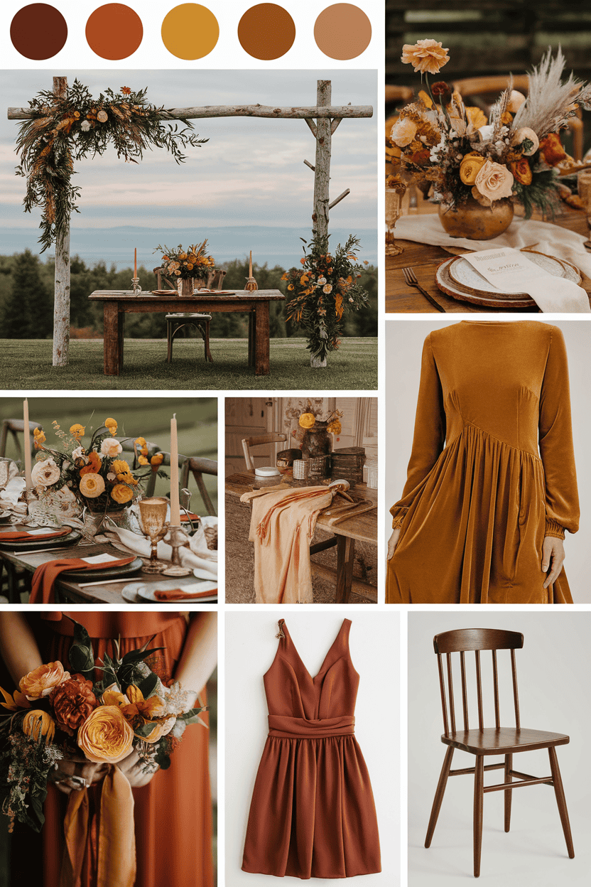 10 Beautiful Earth Tone Wedding Color Ideas And Palettes • Confetti & Roses