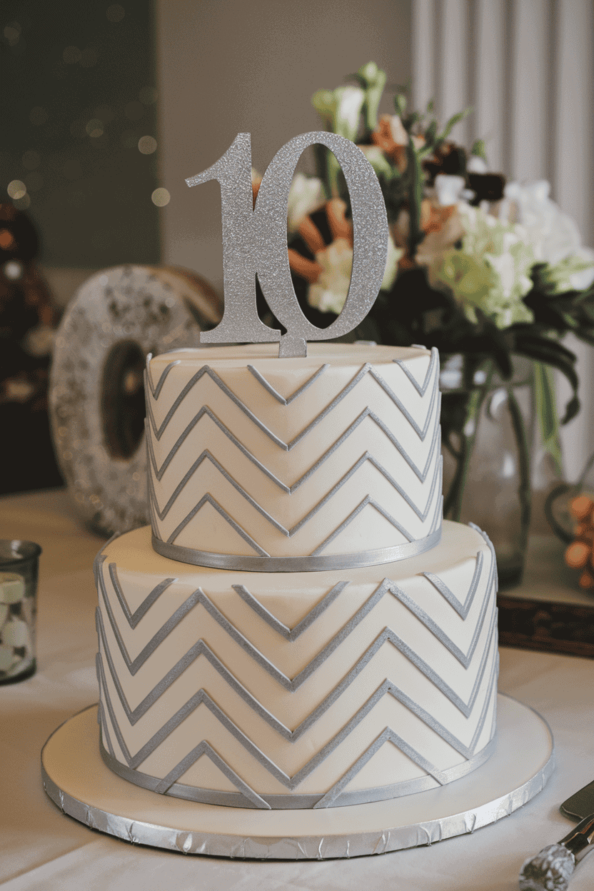 10th Wedding Anniversary Cake Ideas • Confetti & Roses