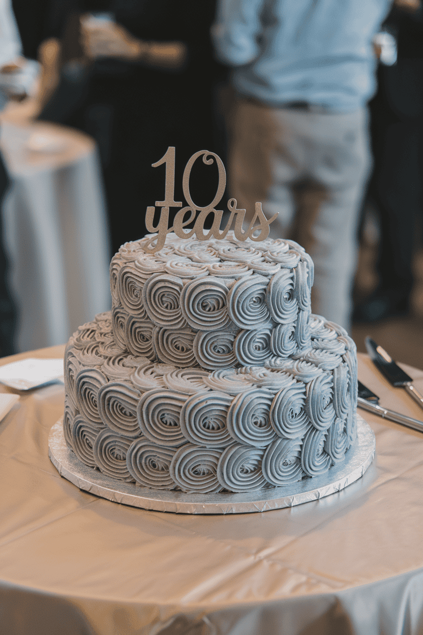 10th Wedding Anniversary Cake Ideas • Confetti & Roses