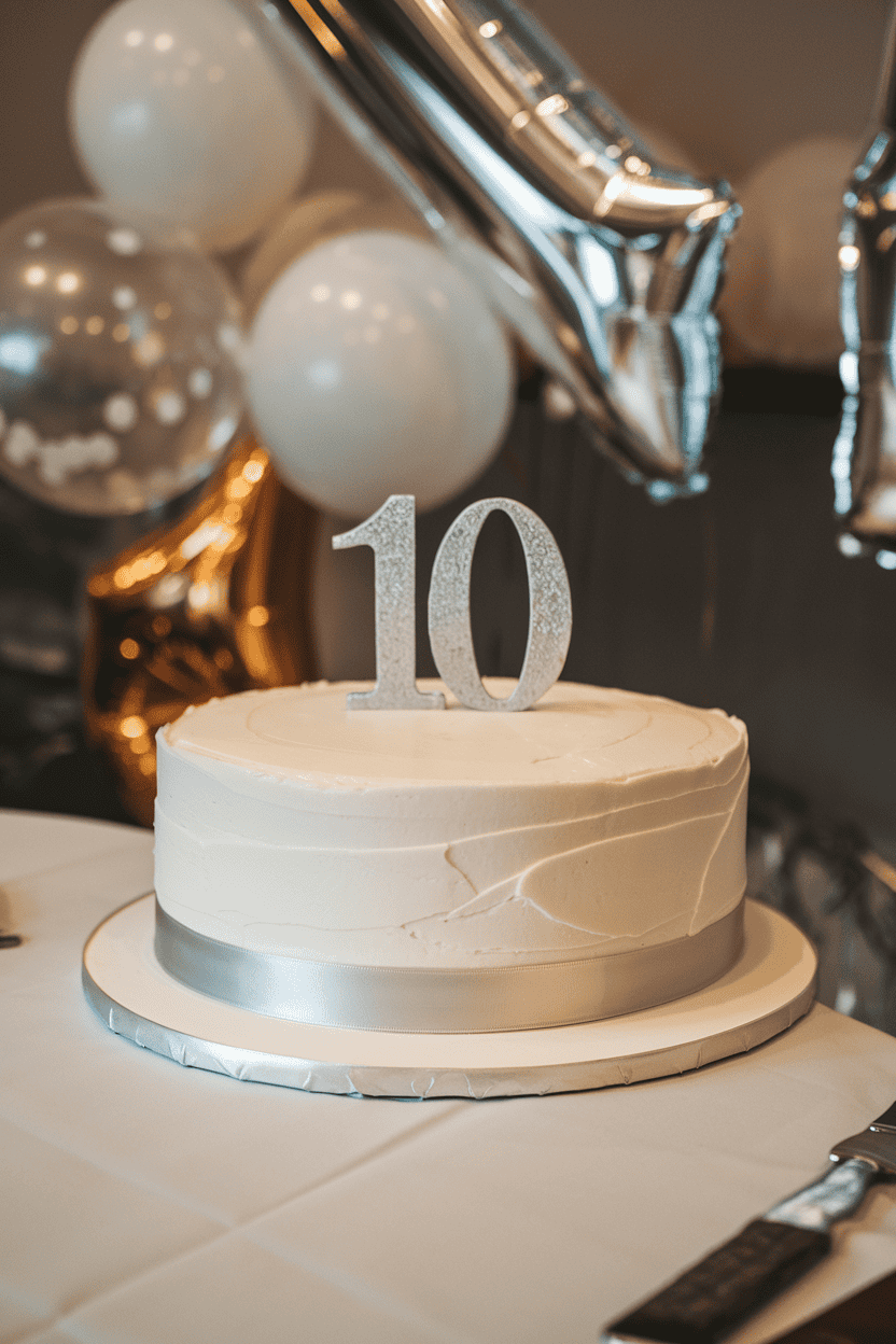 10th Wedding Anniversary Cake Ideas • Confetti & Roses
