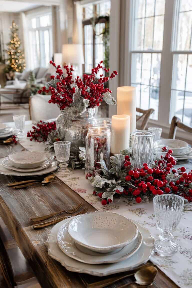 20 Beautiful Winter Tablescape Ideas For Your Home • Confetti & Roses